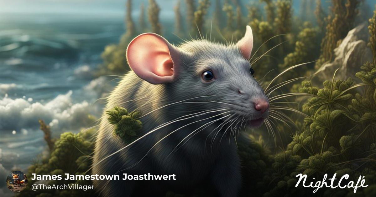 Rat Washed Ashore: Detailed Matte Painting - AI Art