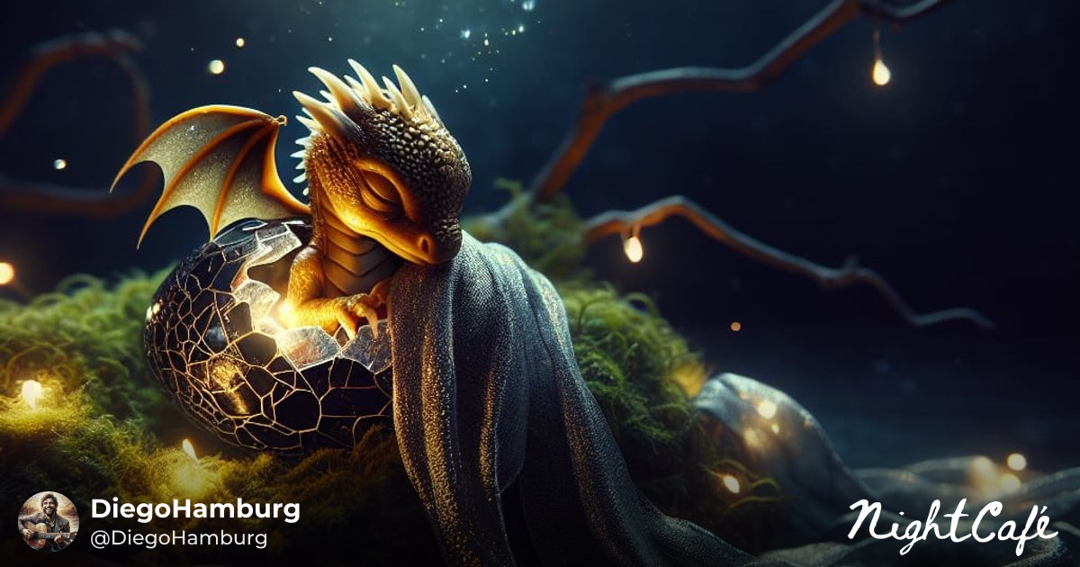 There it is! - Sleeping Golden Dragon in Fantasycore Style