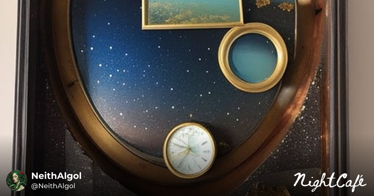 Specks - Steampunk Starscape Seascape in Retro Style