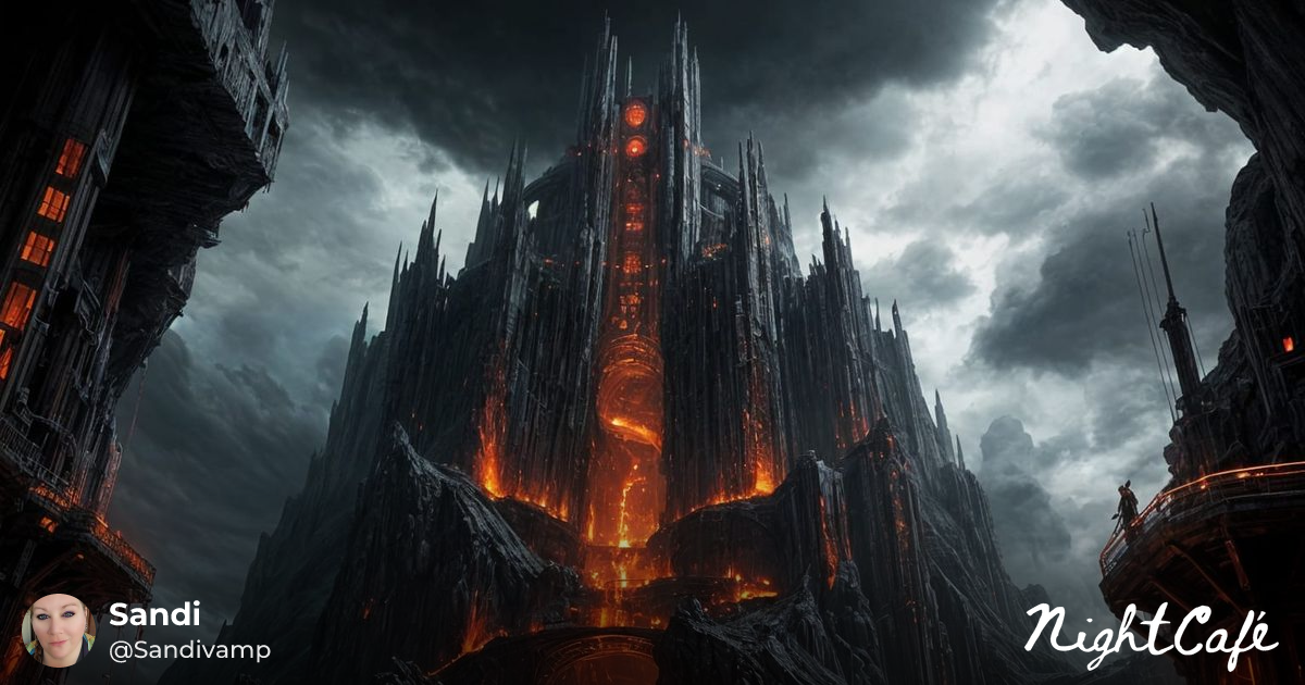 Villian Hideout in a Jagged Mountainside