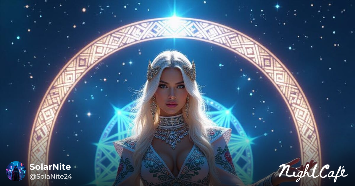 Slavic Mage in Cosmic Astral Illustration - AI Art