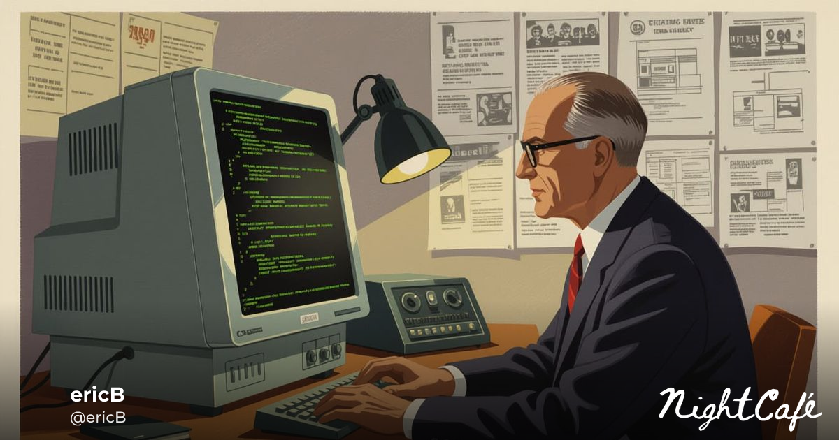 Sinister Rendering of the Logic Theorist Program - AI Art