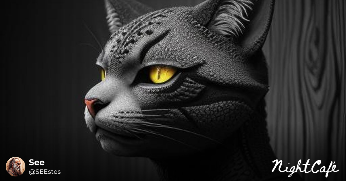 Khajiit in Skyrim Tavern: Pointillist Low-Poly Art - AI Art