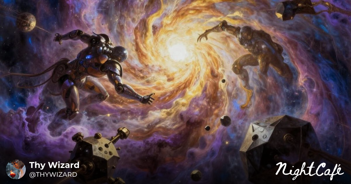 Infinity war - Cosmic Battle in Vibrant Hues