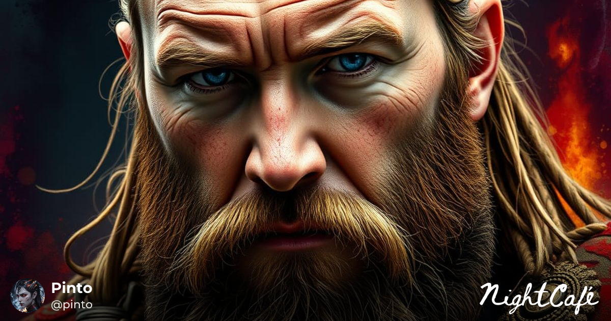 Ragnar Lothbrok: Hyperrealistic Portrait of the Vi... - AI Art