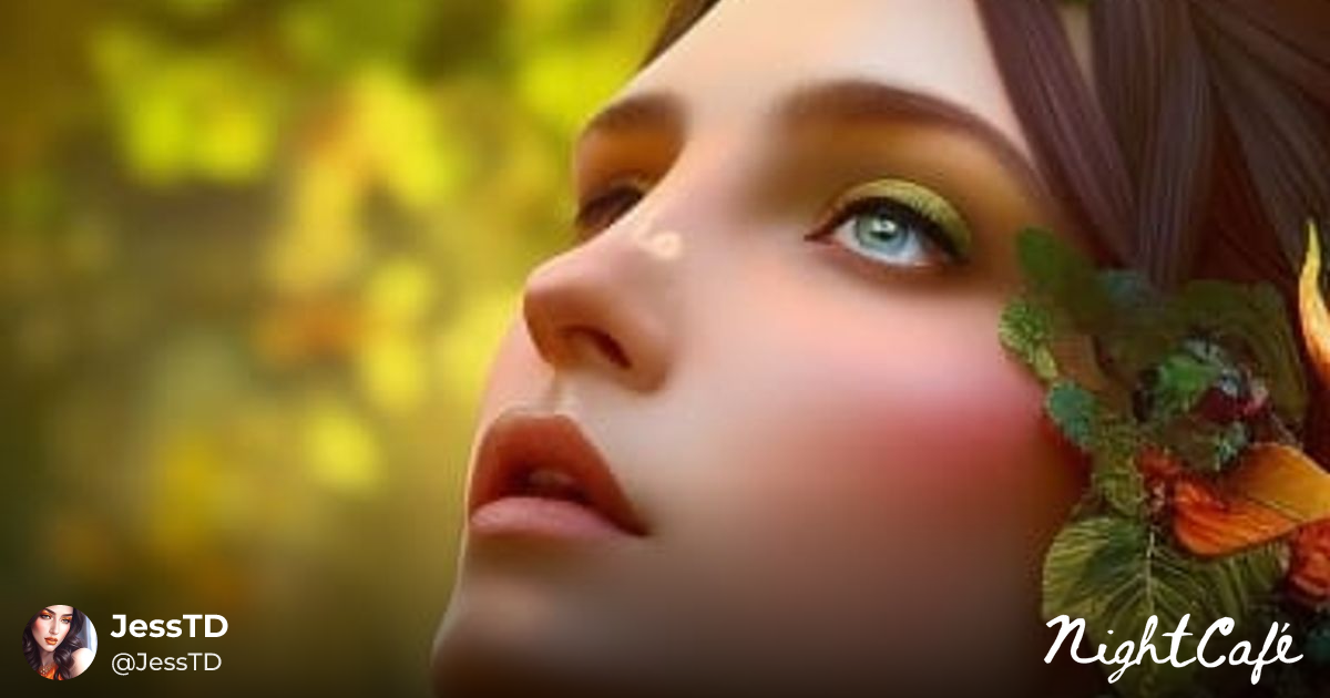 Dryad, Greek Forest Nymph - Enchanting Dryad Portrait in Hyp...