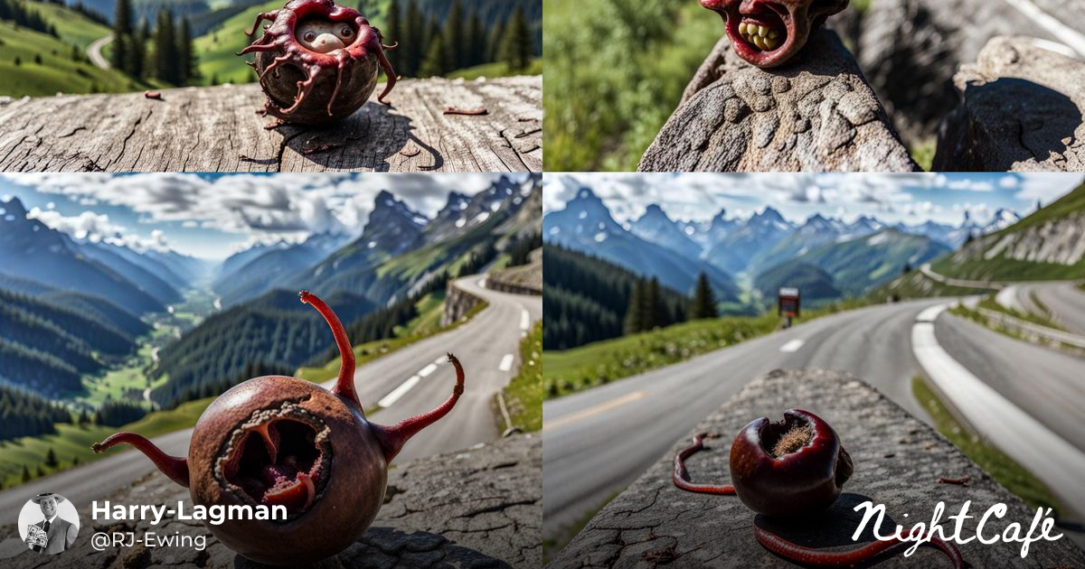 Horrific Homunculus Road Trip Disaster in Swiss Mo... - AI Art