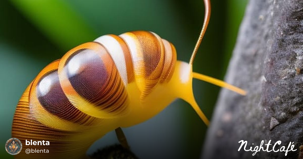 Colorful Ink Snail: Photorealistic Gouache Paintin... - AI Art