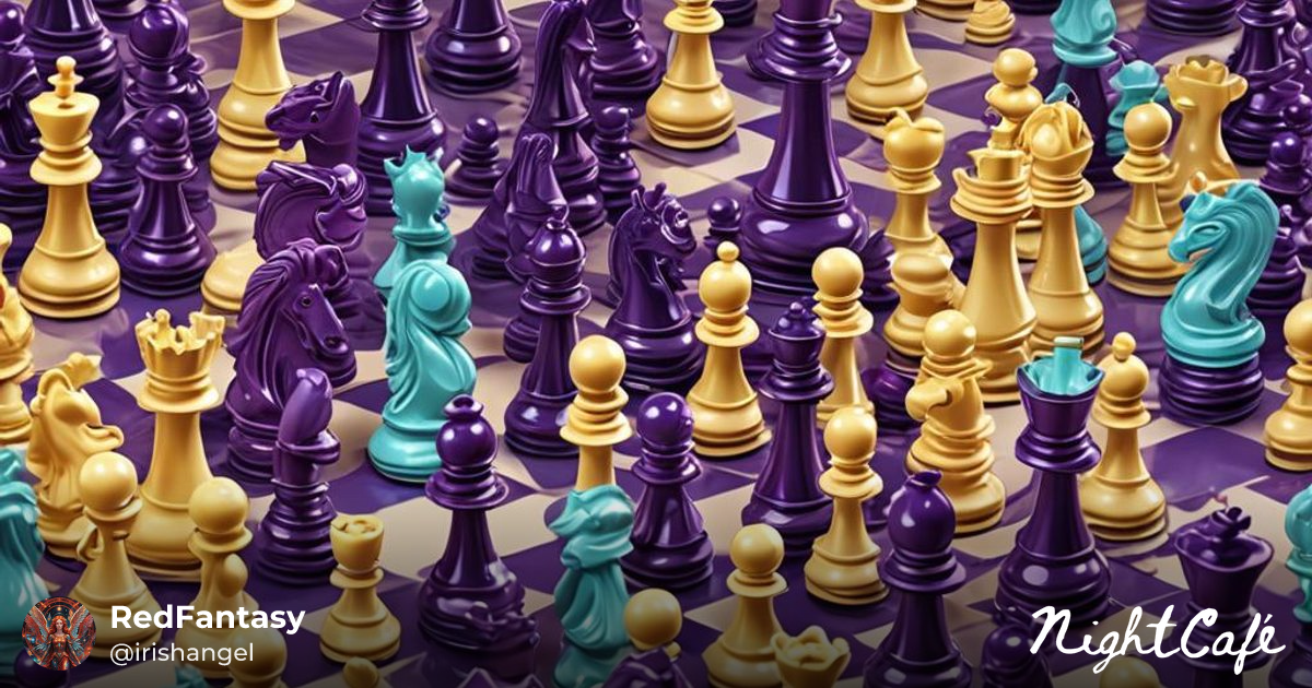 Candy chess set - Bioluminescent Purple Chess Set in Candy A...