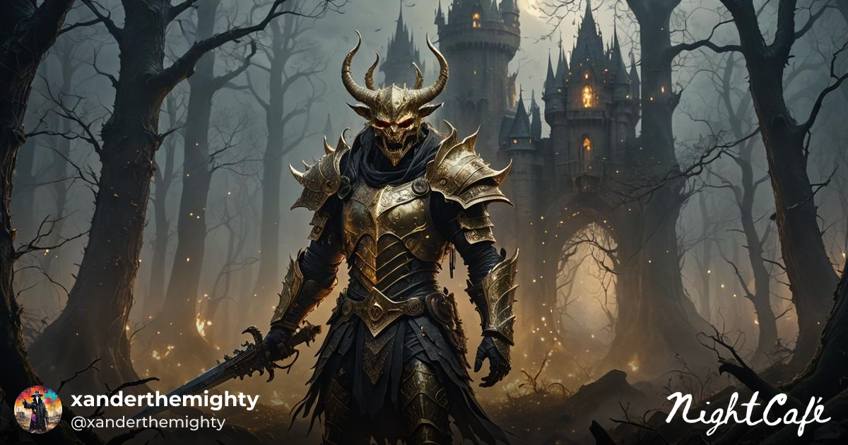 Lost In The Woods - Golden Armored Demon in Hellish Forest K...