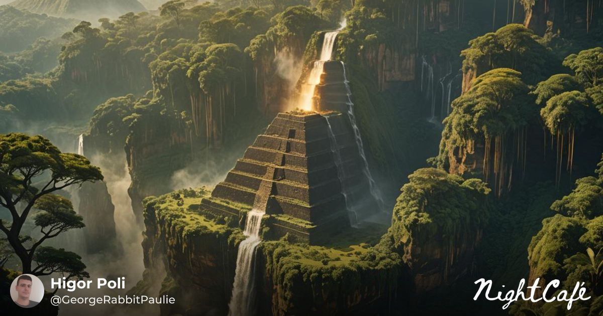 The Pyramid Waterfall - Cosmic Pyramid Waterfall in Sci-Fi S...