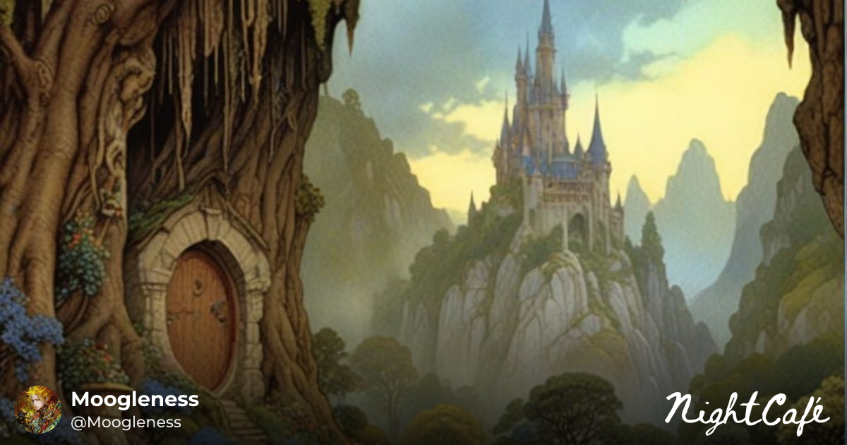 Castle landscape - Enchanted Rivendell Shire Landscape with ...
