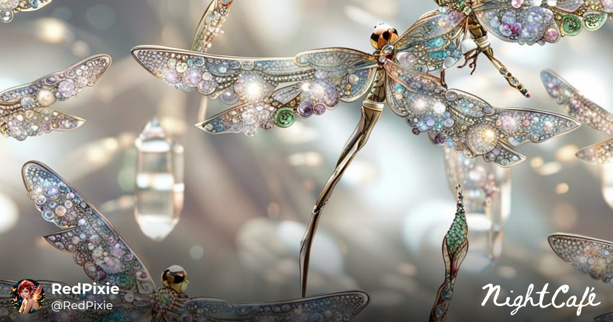 Crystal dragonflies - Opulent Crystal Dragonfly with Jewel ...