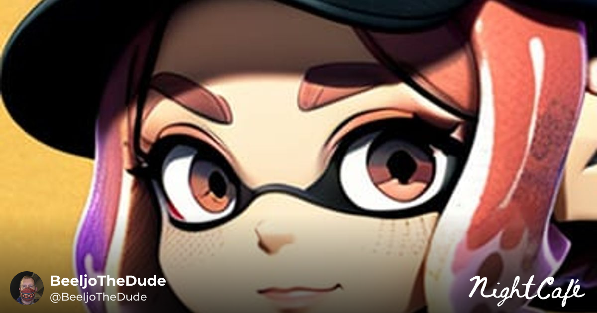 Chibi Splatoon Lady in London: Bossa Nova Peaky Bl... - AI Art