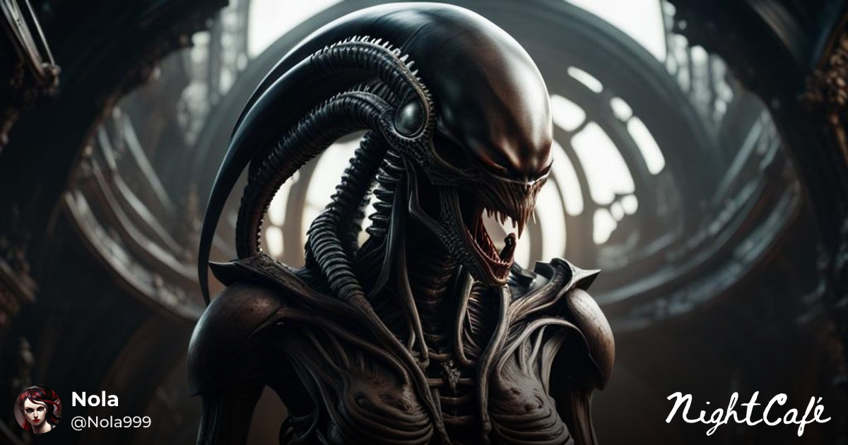 Demon - Epic Xenomorph Goddess Digital Matte Painting