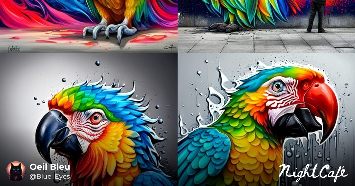 Evil parrot multicolor - Evil Parrot in Graffiti Street Art ...