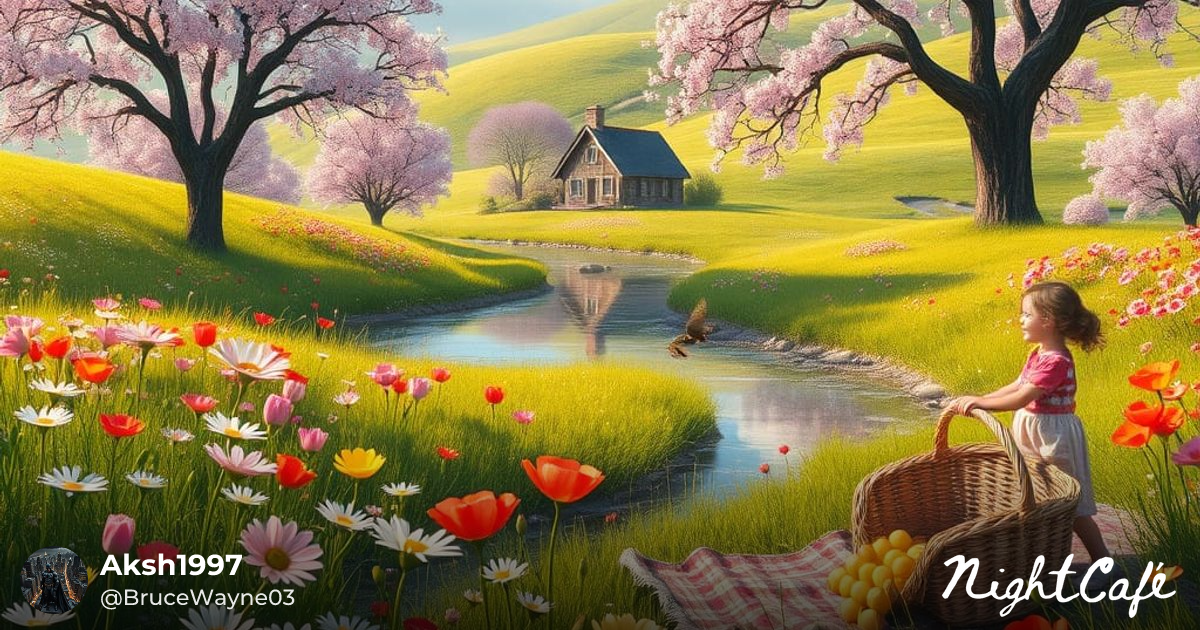 **"Petals in the breeze, laughter in the air 🌸 Spring whispers ...