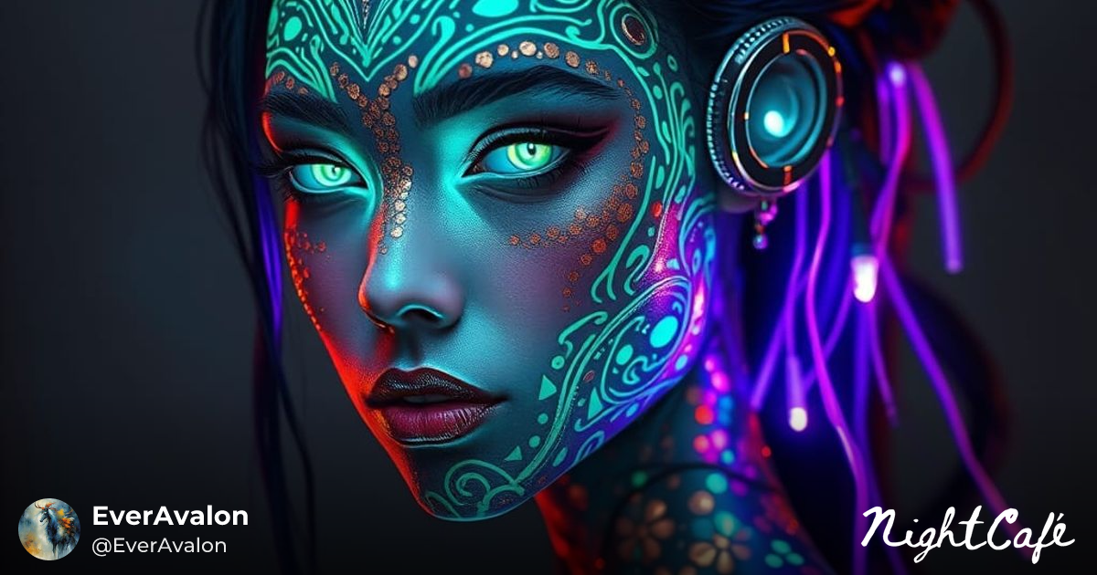 Neon - Cyber Witch in Shimmering Copper Flake