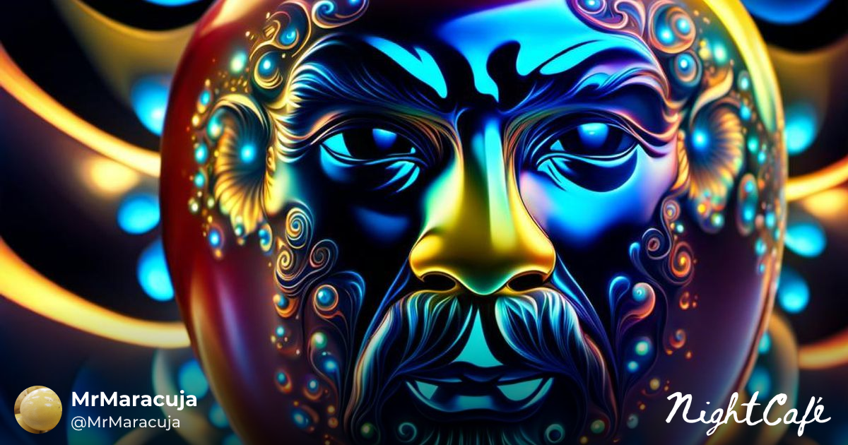 Apfelgesicht - Celestial Apple Turns into Fractal Apple Man