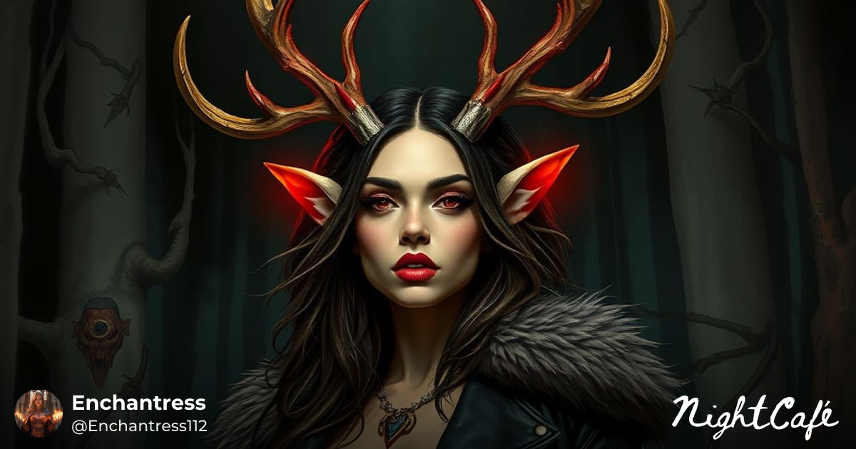 So She Has Horns! - Seductive Wendigo Woman in Dark Mystical...
