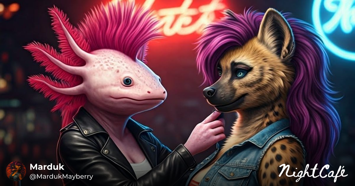 Scuzzy Meets the Most Beautiful Axolotl in the Dive Bar