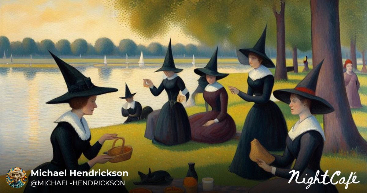 witches having a picnic - witches having a picnic