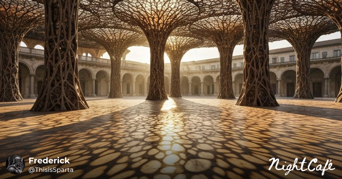 Biomimetic Canopy - Biomimetic Pavilion: Tree Columns & Isla...