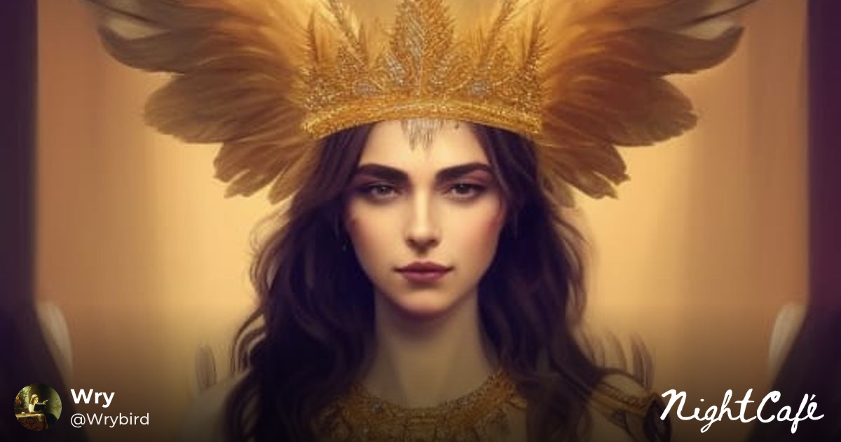 Valkyrie Queen - Golden Valkyrie Queen Portrait in Hyperdeta...