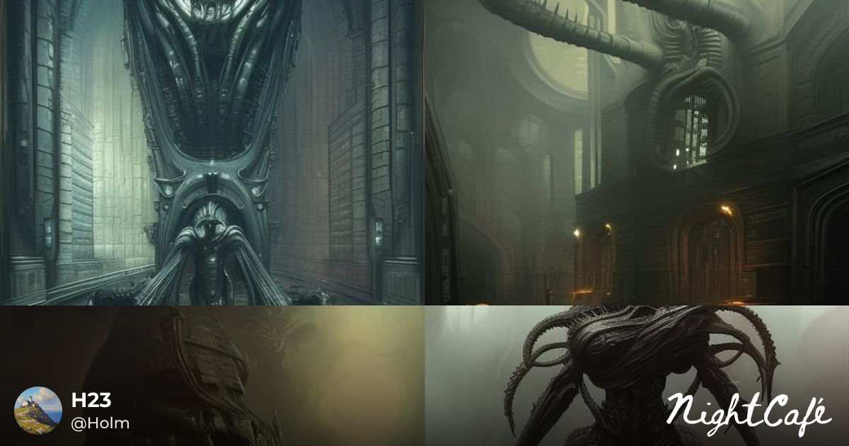 Tubes - Giger-esque Dark Fantasy Concept Art in 8K
