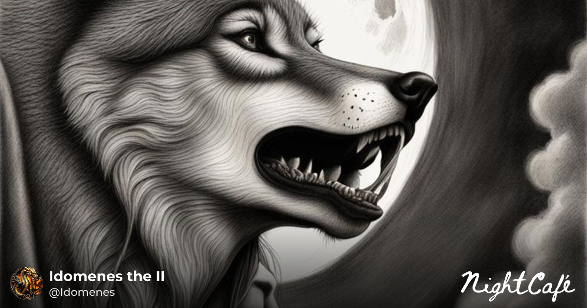 Una loba en el armario!! - Wolf-Headed Woman Howling at Moon...