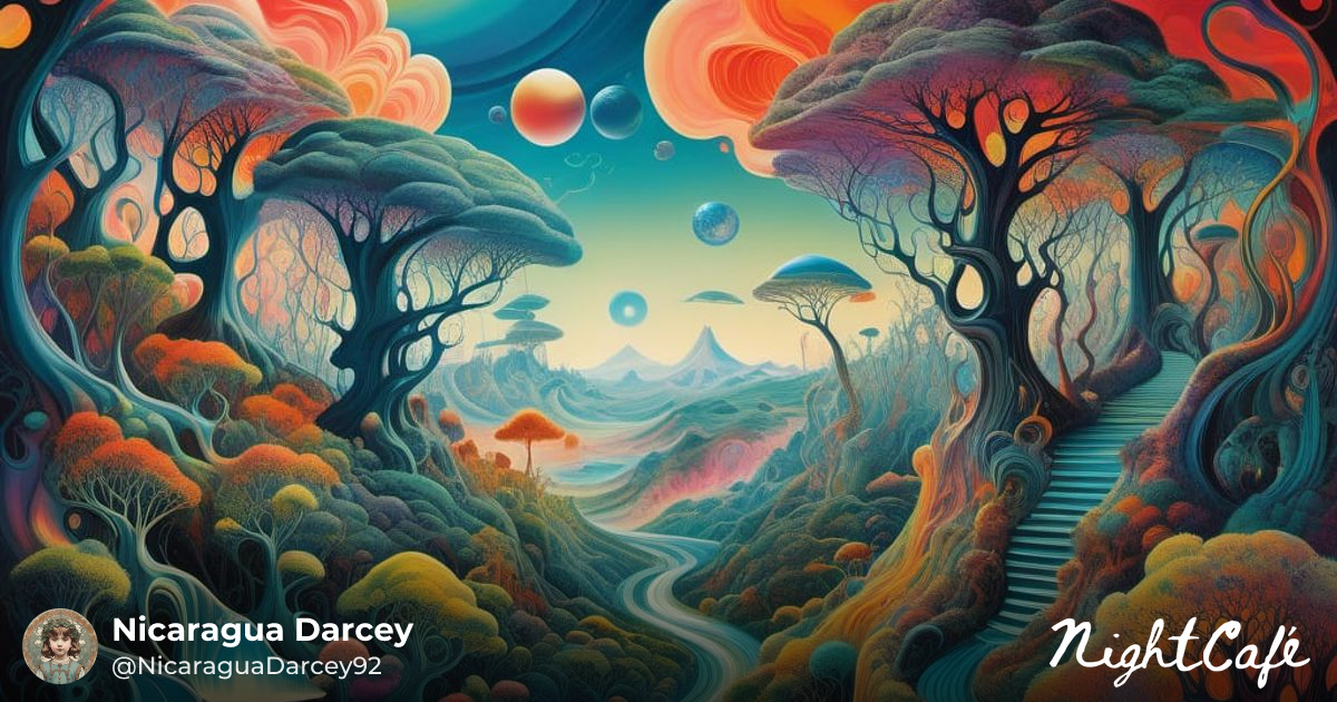 Iridescent Forest Dreamscape in Salvador Dalí Styl... - AI Art