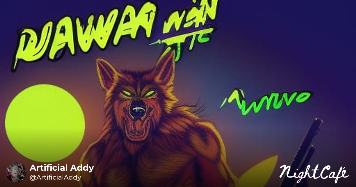 wolfy - Werewolf Transformation in Synthwave Neon Style