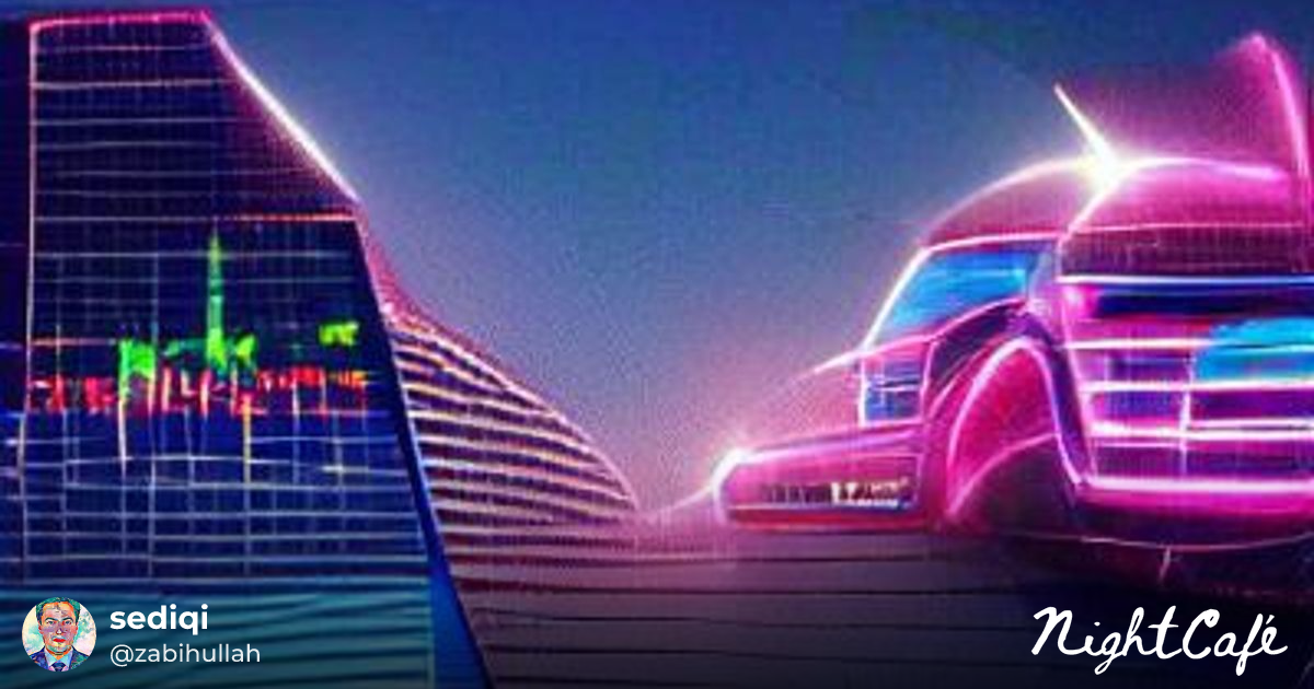 Trump and trade - Trump in Neon Retro Synthwave Style