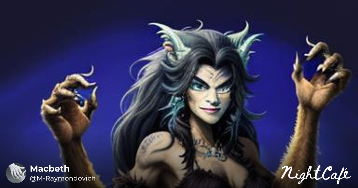 werewolf mermaid fusion with four arms. 2