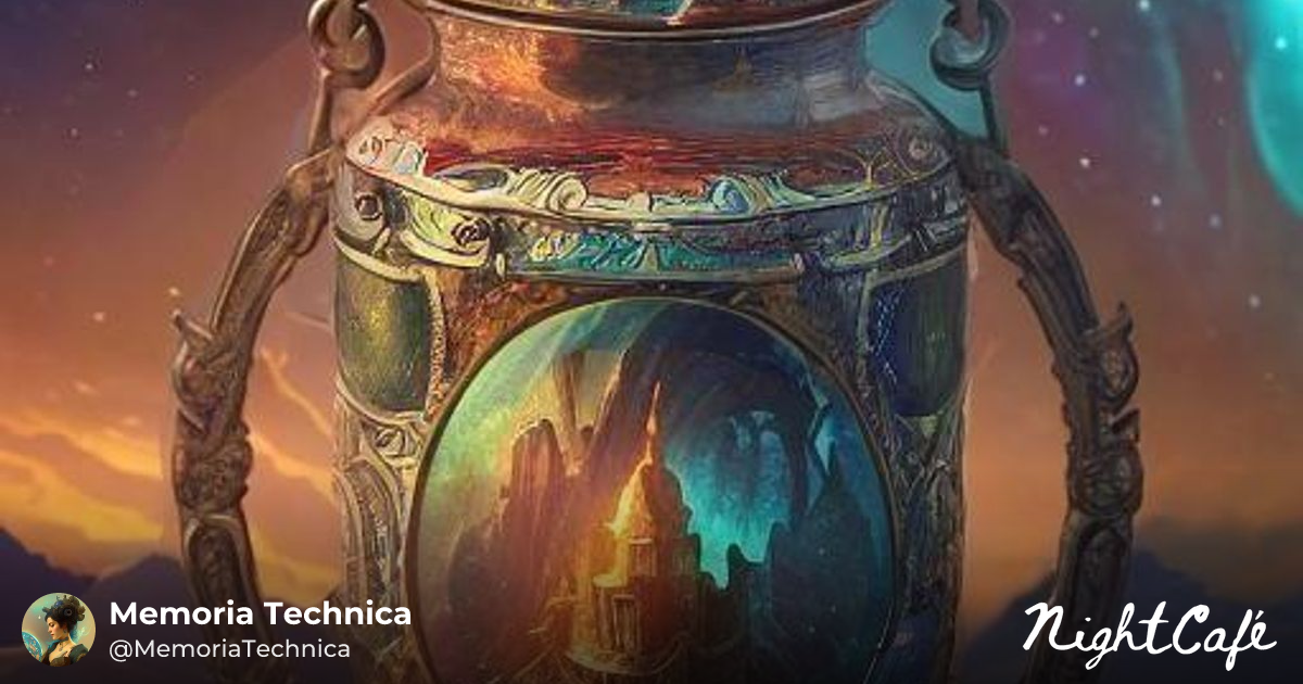 Vision Seized - Cosmic Jar of Time: Fantastical Matte Painti...