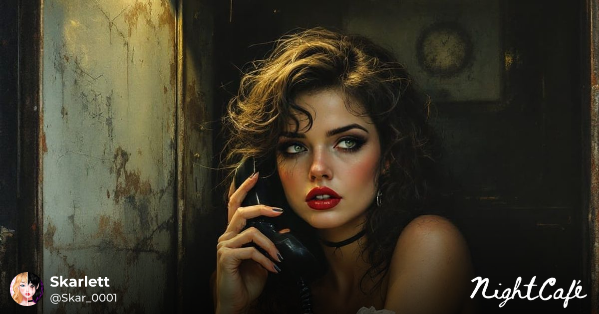 Skarlett, 1960's pin up girl, In a Phonebooth, Open Telephone book