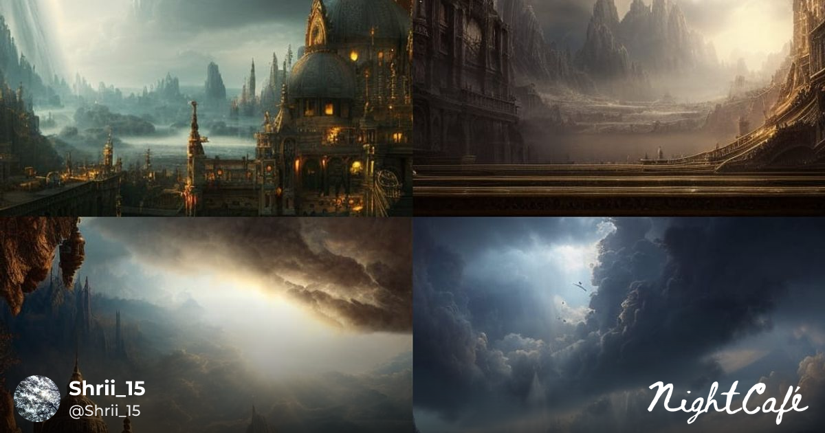 Epic Cinematic Heaven Digital Matte Painting - AI Art