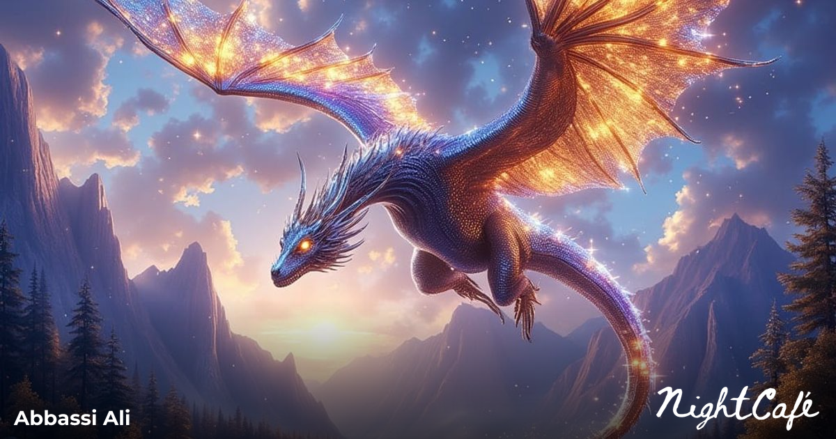 Aetherion Dragon NFT: Majestic Fantasy Digital Pai... - AI Art