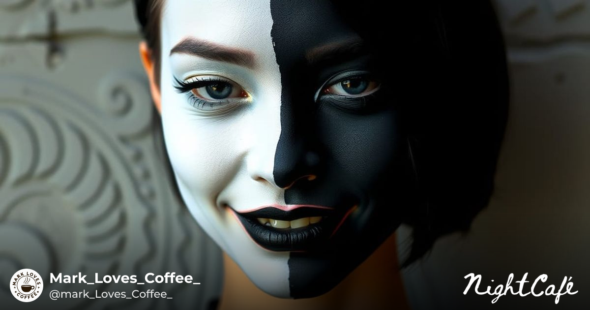 Duality Unveiled - Bifurcated Beauty in High Contrast