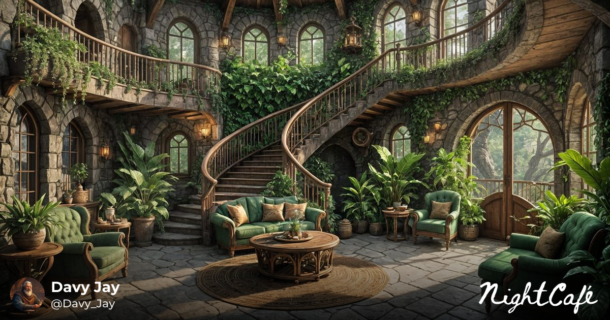 the grand hall - Elven Cottage Living Room with Balcony, Det...