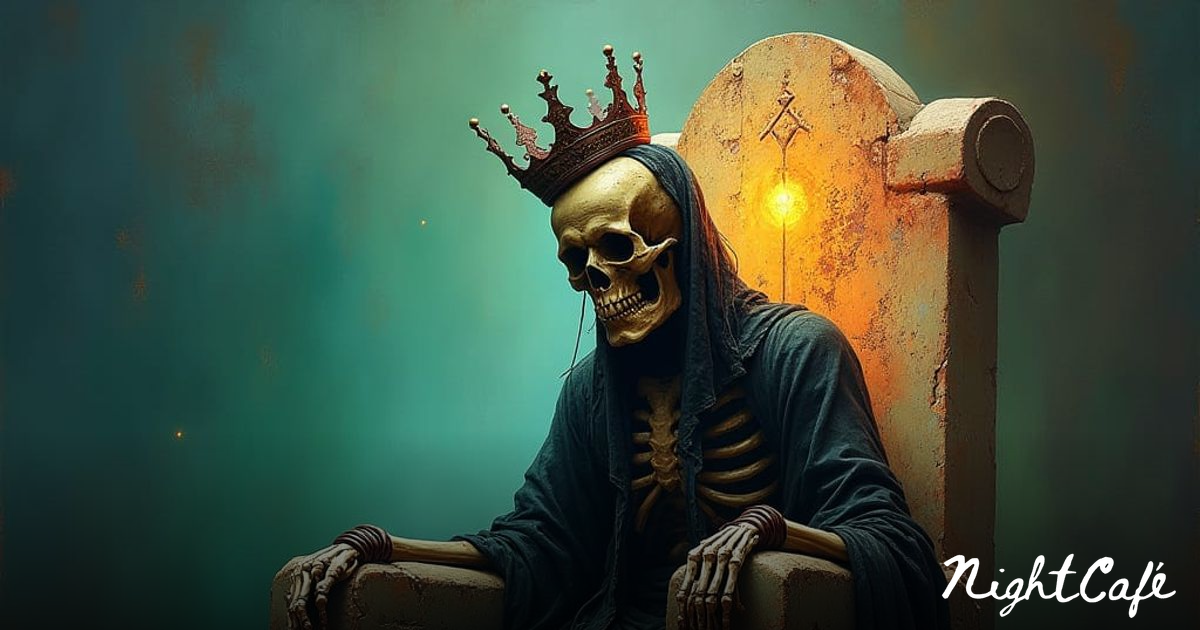 Death as a Humble, Powerless Figure - AI Art