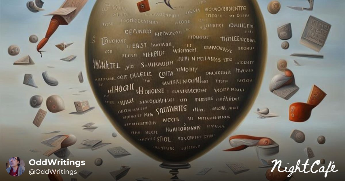 Words that move. - Surreal Words in Motion: Oil Painting