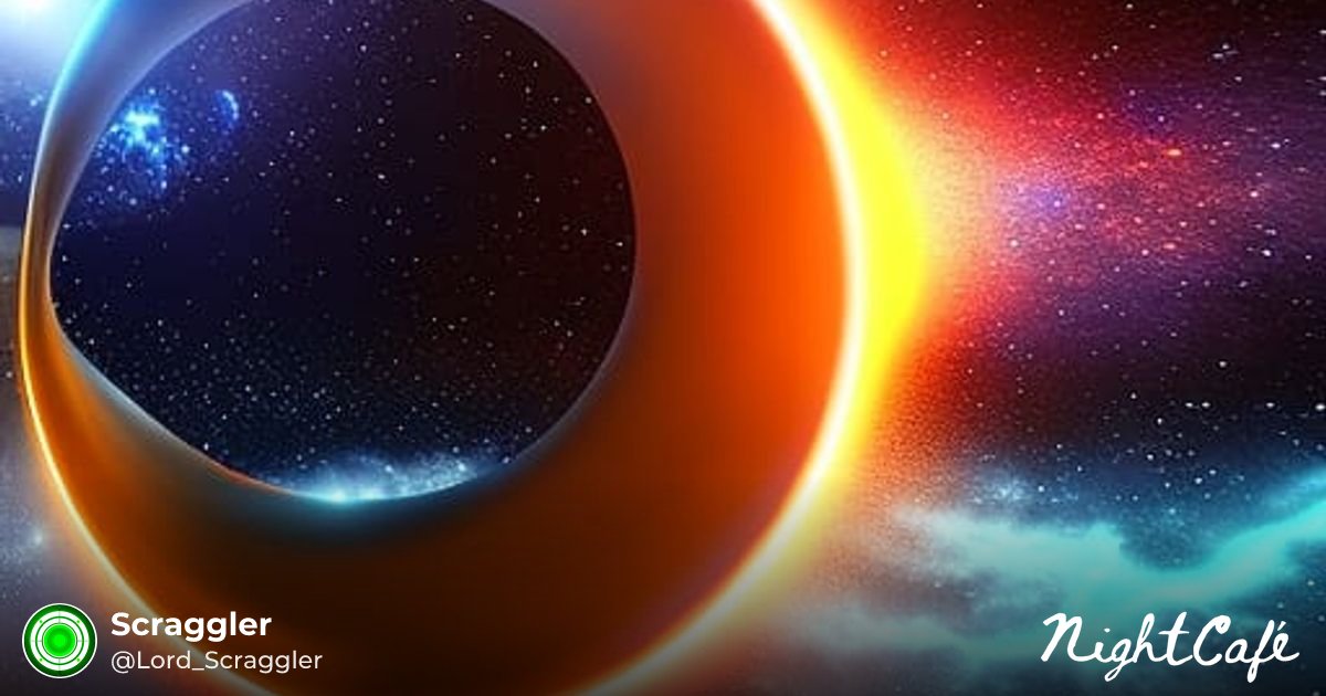 Dramatic Wormhole to the End of Universe - AI Art