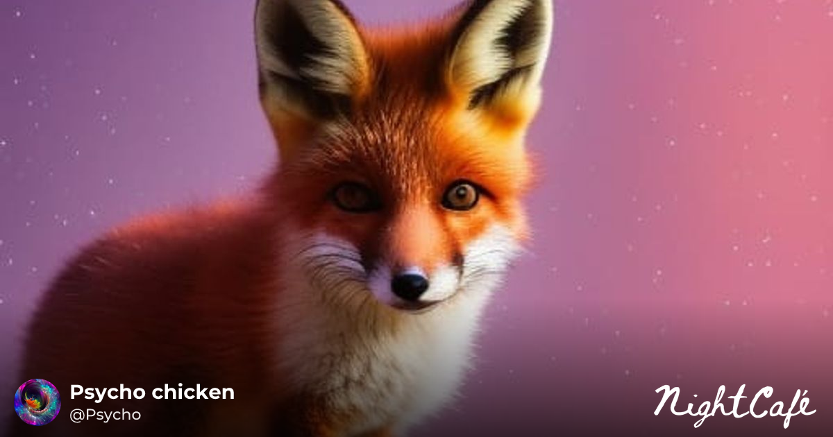 Cute Baby Fox Portrait in Detailed Matte Painting - AI Art