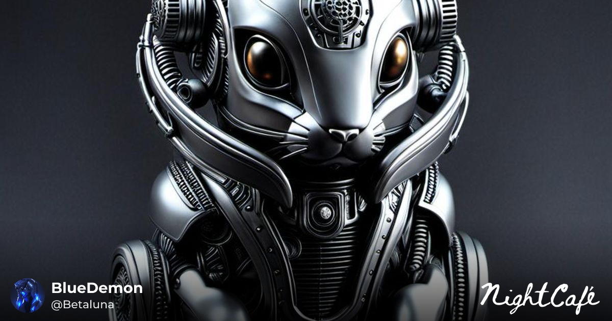 Sci-fi bunny inspired by H.R. Giger