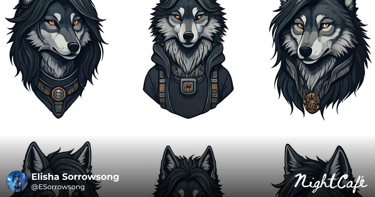 Anthro Wolf Character Portraits - Anthro Wolf Pinups as Tatt...