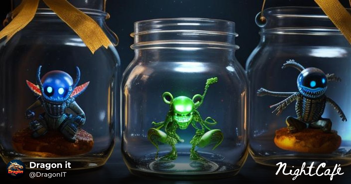 Aliens in Jars - Aliens Displayed in Jars