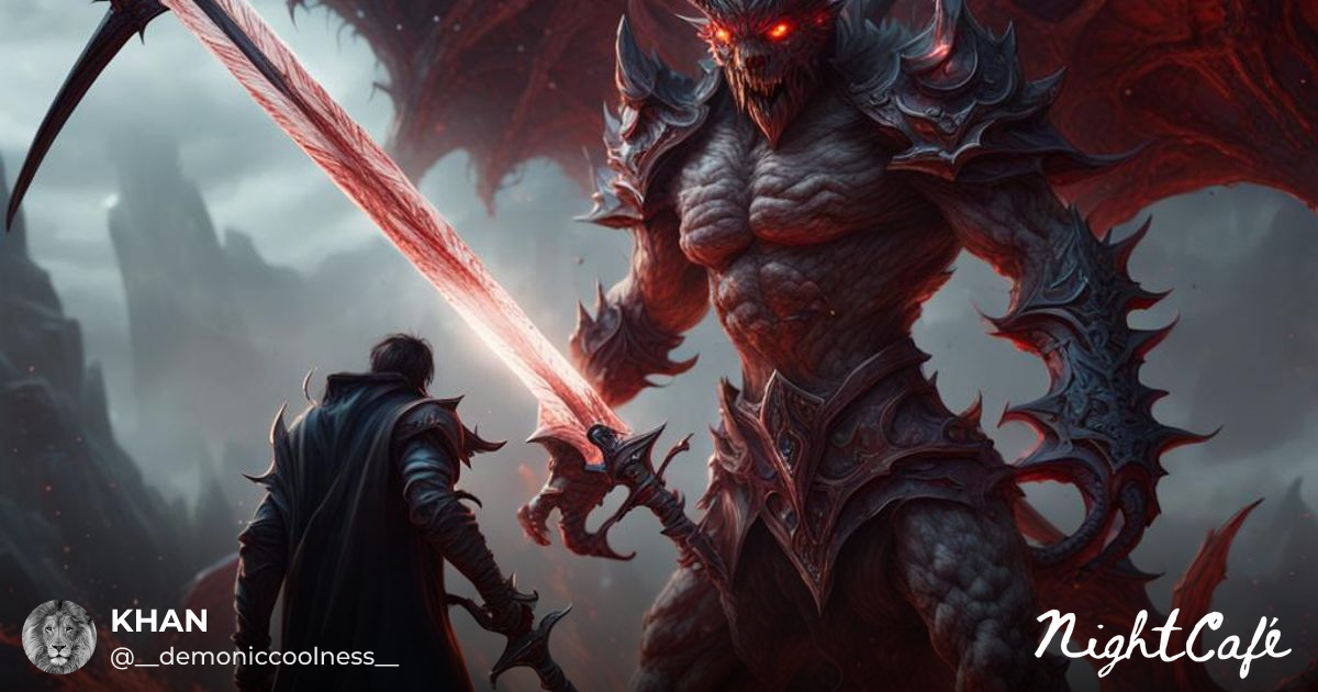 demon with mega sword - Demon with Mega Sword: Detailed Matt...