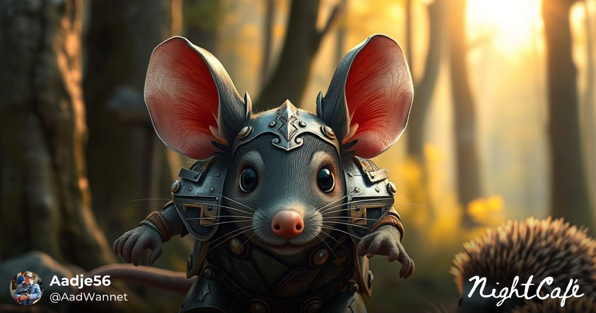 Regal Mouse in Full-Body Armor Charges a Hedgehog ... - AI Art