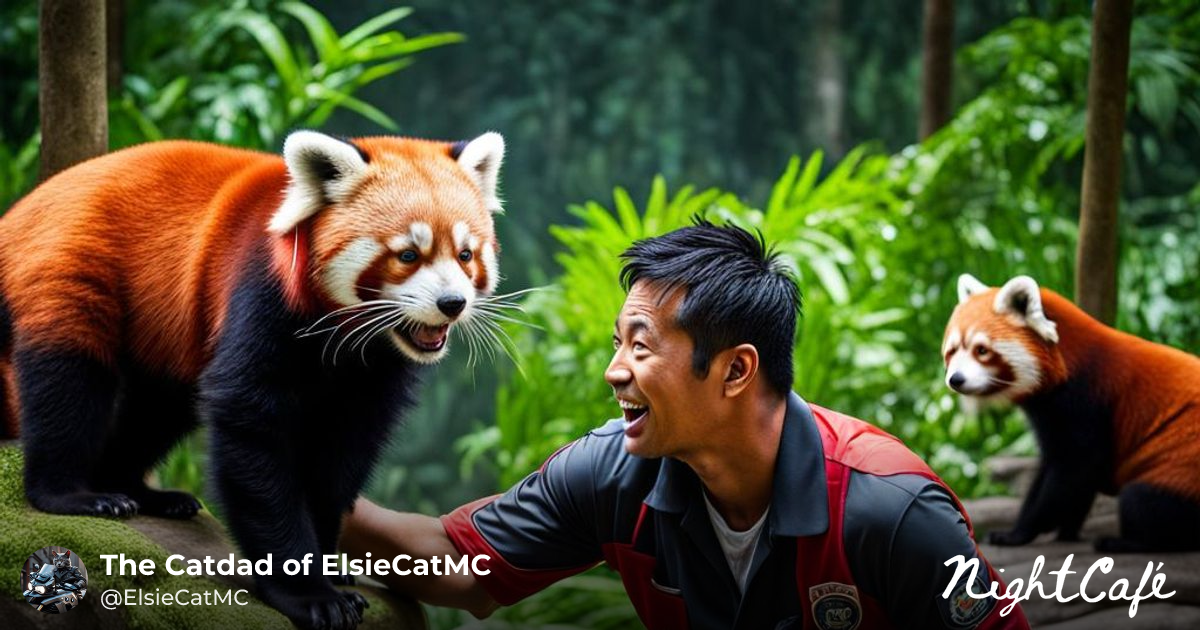Dream job: red panda keeper - Zookeeper Plays with Red Panda...